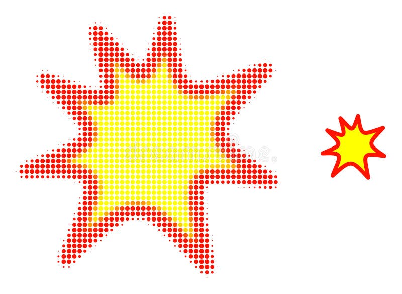 Exploding Boom Halftone Dotted Icon Stock Vector - Illustration of oops ...