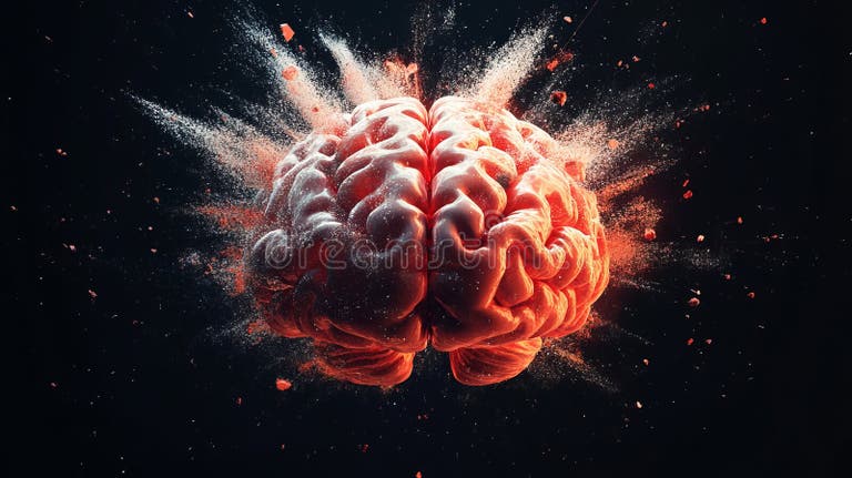 Exploding Brain. a Powerful Symbol for Ideas, Innovation, Intelligence ...