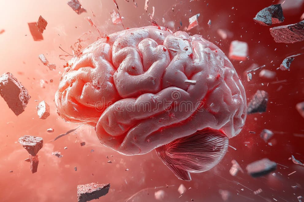 Exploding Brain Visualized Detailed Neural Structures Debris ...
