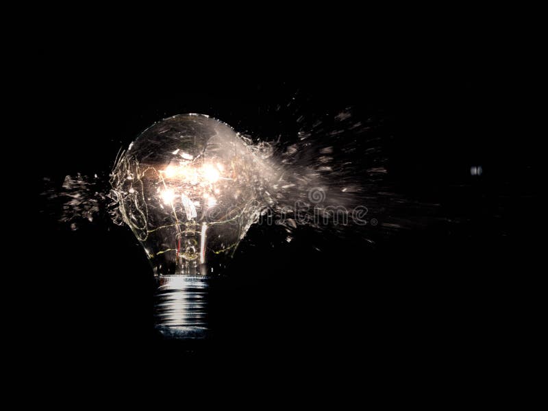 Exploding bulb shot stock photo. Image of exploding - 120835102