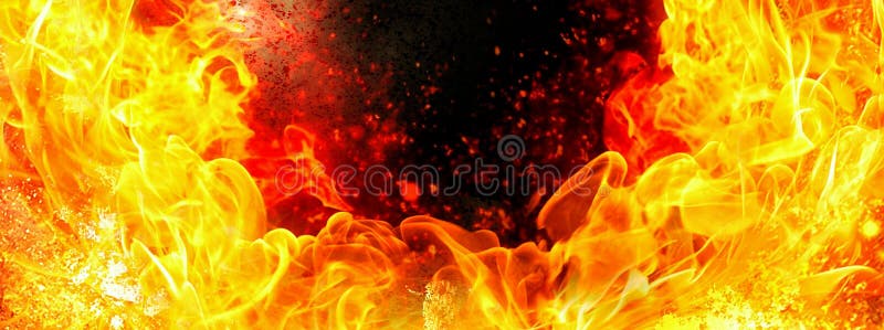 Exploding and Burning Fire Flames Abstract Background Stock Photo ...