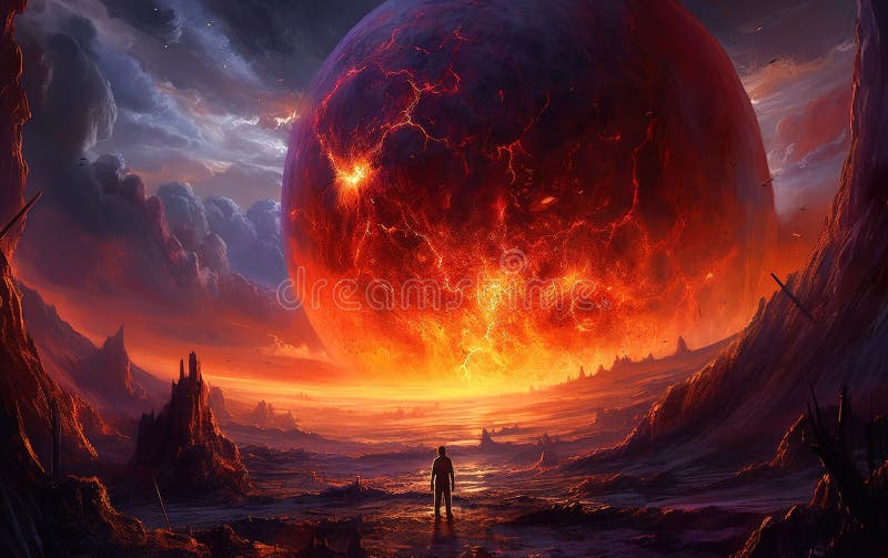 Burning Earth Exploding Planet Stock Illustrations – 229 Burning Earth ...
