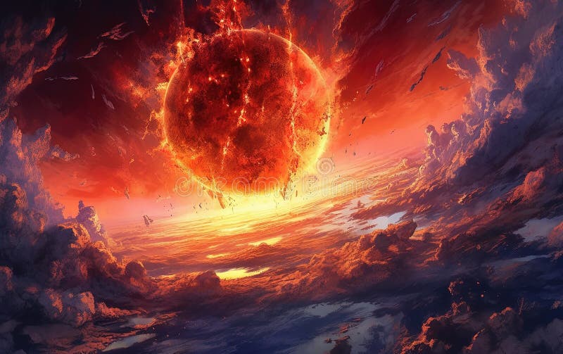 Burning Earth Exploding Planet Stock Illustrations – 229 Burning Earth ...