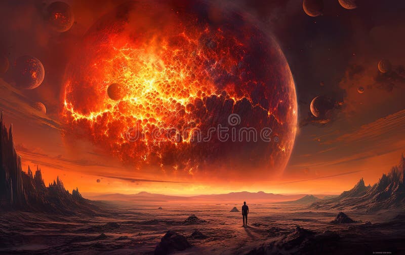 Burning Earth Exploding Planet Stock Illustrations – 229 Burning Earth ...