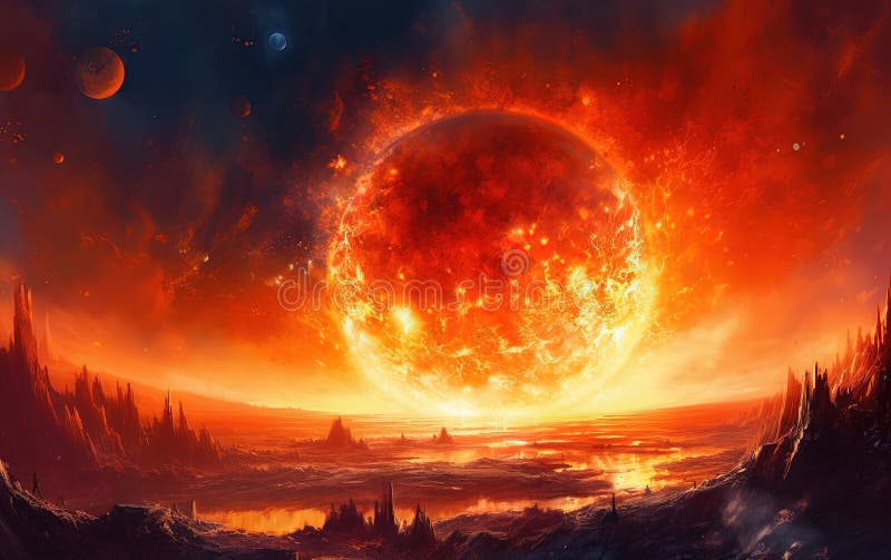 Burning Earth Exploding Planet Stock Illustrations – 229 Burning Earth ...