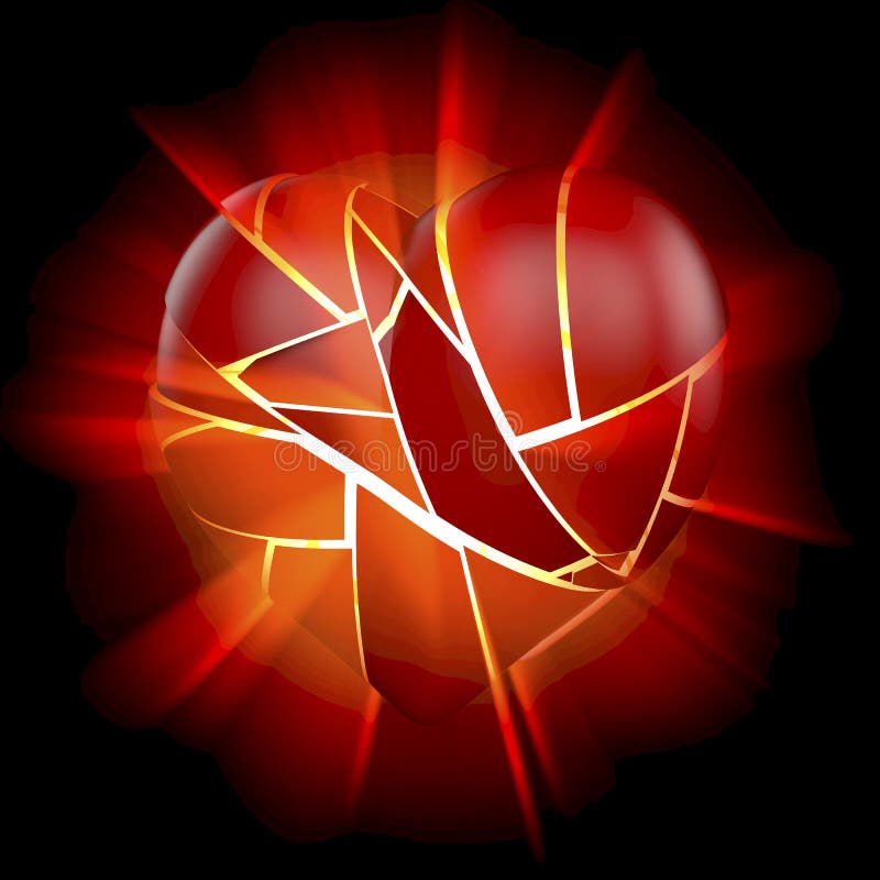 Exploding, Bursting, Broken Heart Royalty Free Stock Photos - Image ...