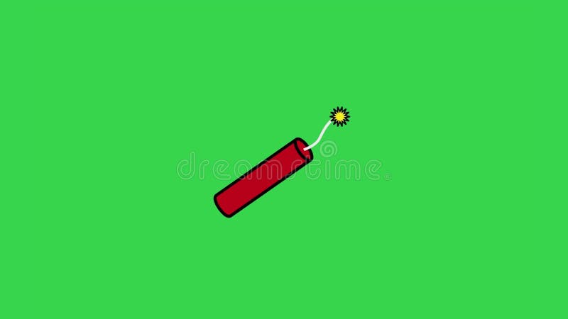 Exploding Cartoon Bomb and Animation of a Bomb Explosion.Green Screen ...