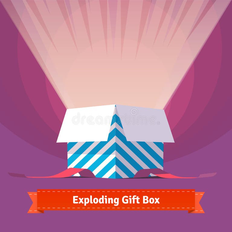 Gift Box Exploding Stock Illustrations – 915 Gift Box Exploding Stock ...