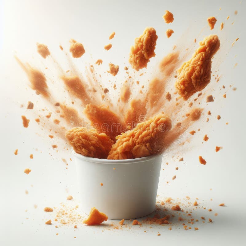 Exploding Chicken Wings Delight Stock Image - Image of generated, meal ...
