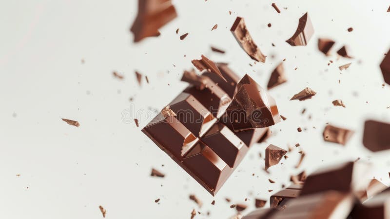 Exploding Chocolate Bar - Generative AI Stock Image - Image of ...