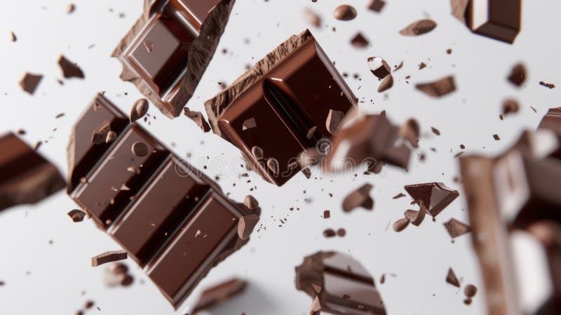 Exploding Chocolate Bar, Generative AI Stock Image - Image of dynamic ...