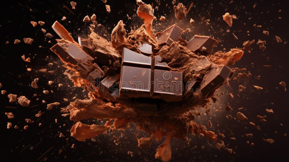 Exploding Chocolate Bar - Stock Concepts Stock Illustration ...