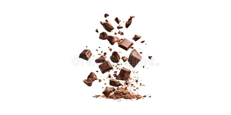 Exploding Chocolate Pieces. Dynamic Confectionery Concept for ...