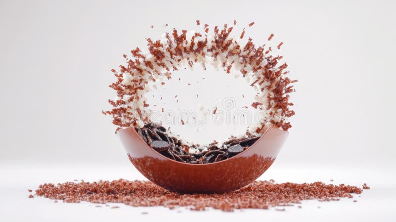 Exploding Chocolate Sphere stock illustration. Illustration of dark ...