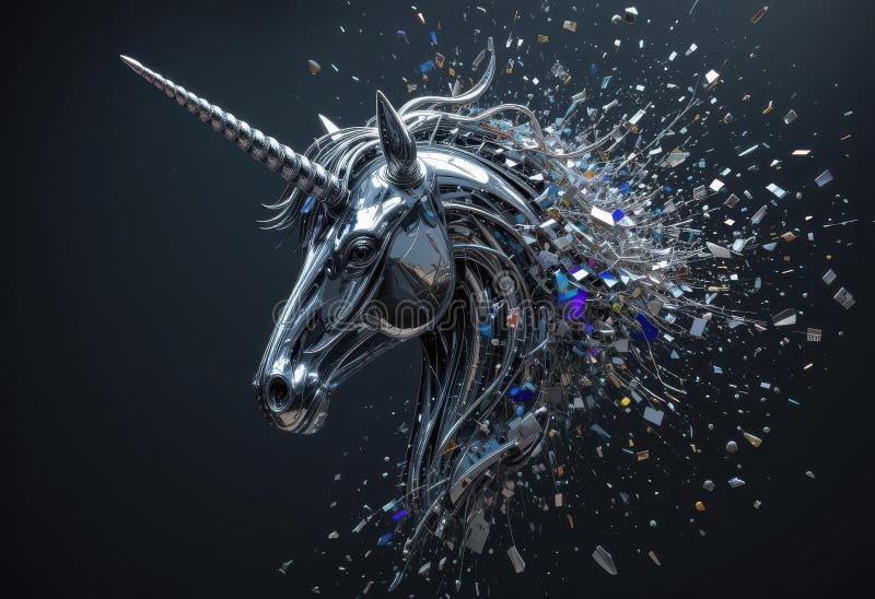 Broken Chrome Unicorn Stock Illustrations – 4 Broken Chrome Unicorn ...