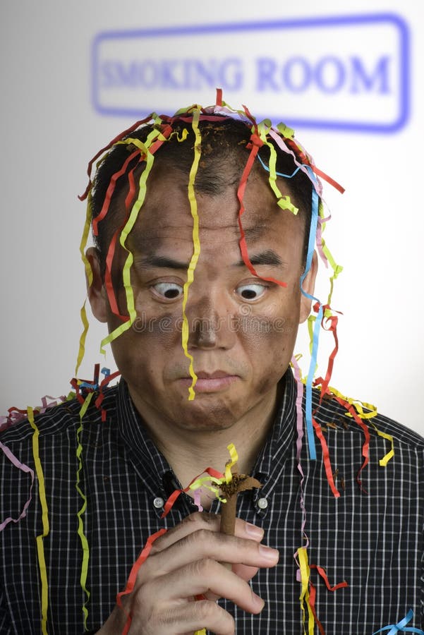 Exploding cigarette stock image. Image of joke, prank - 39807653