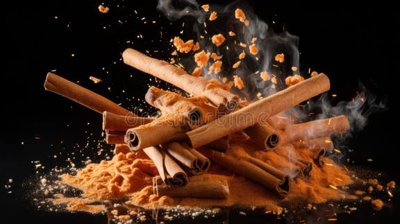 Exploding Cinnamon Sticks - Stock Concepts Stock Illustration ...
