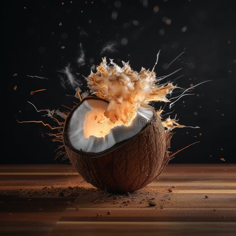 Exploding Coconut Stock Illustrations – 169 Exploding Coconut Stock Illustrations, Vectors ...