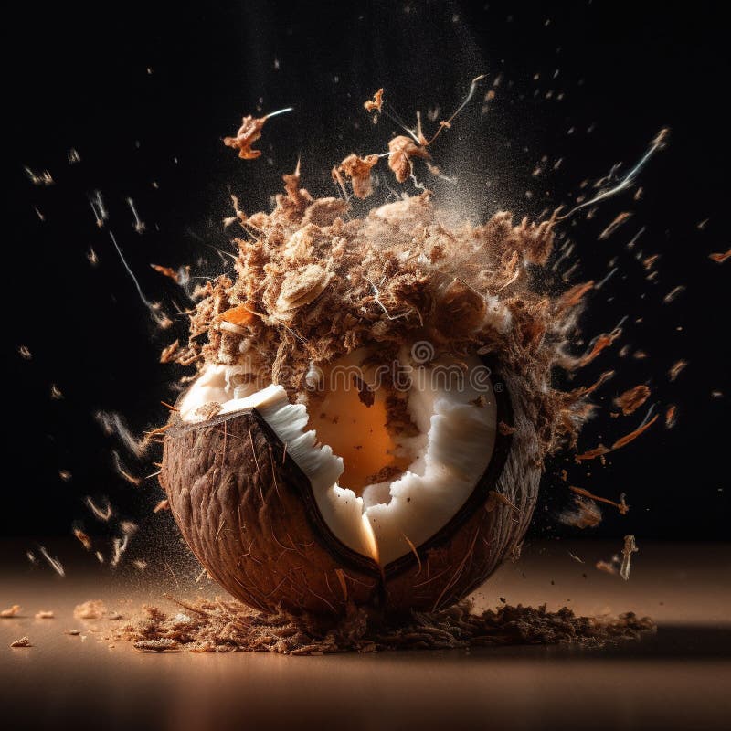 Exploding Coconut Stock Illustrations – 180 Exploding Coconut Stock ...