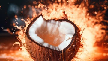 Exploding Coconut Stock Illustrations – 180 Exploding Coconut Stock Illustrations, Vectors ...
