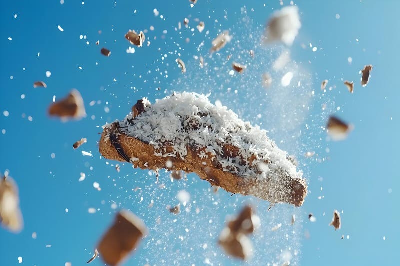 Exploding Coconut: Tropical Fruit in Mid-Air Destruction Stock ...