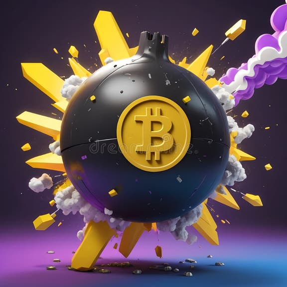 Exploding Coin with Geometric Shapes Stock Illustration - Illustration ...