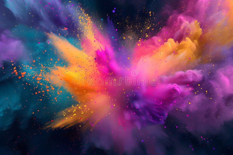 Exploding Color Dust Background - Dynamic Burst of Colors Stock ...