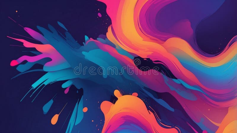 Exploding Color Motion with Electric Texture. AI Generated Stock ...