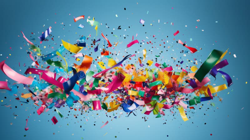 Exploding Colored Confetti Burst for New Years and Celebration Stock ...