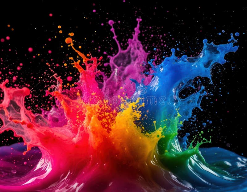 Exploding Colors in Liquid Viewed Under a Microscope. Stock Image ...