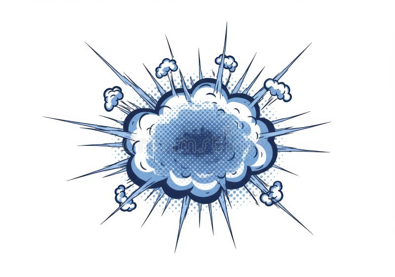Exploding Comic Book Cloud Effect Illustration Stock Illustration ...