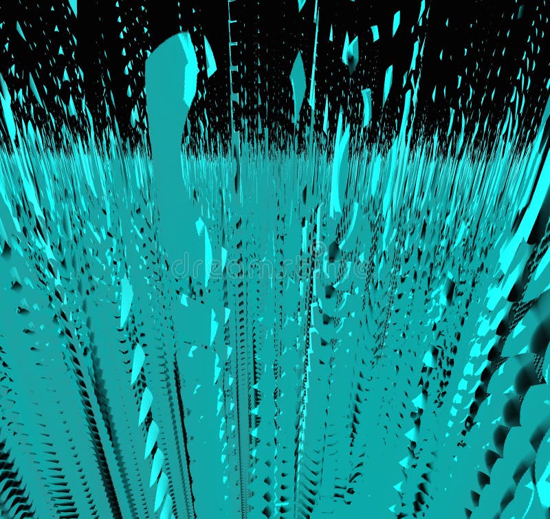Exploding Complex Surface View in Shades of Turquoise As a 3D Layered ...