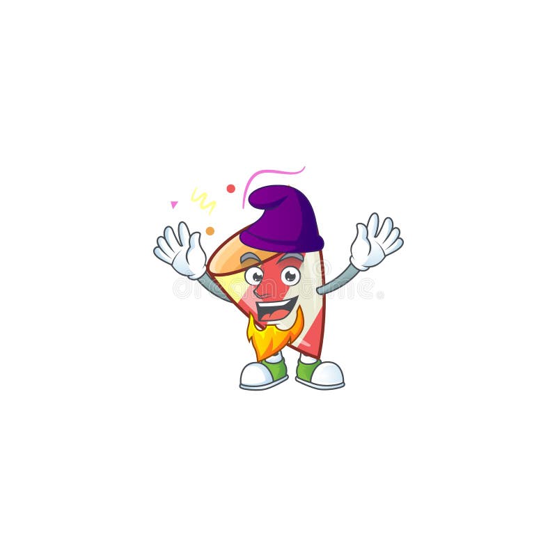 Exploding Confetti Mascot Cartoon Style As an Elf Stock Vector ...