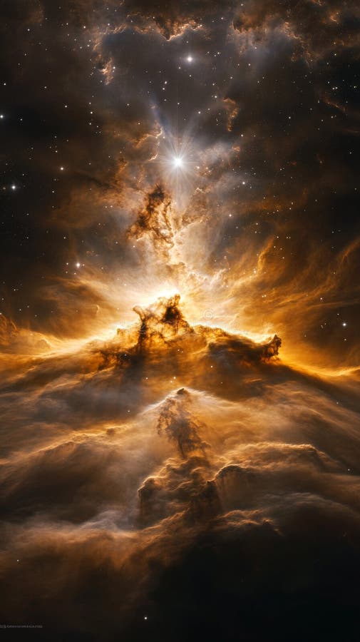 Exploding Cosmic Nebula with Radiant Light Beams in Deep Space Stock ...