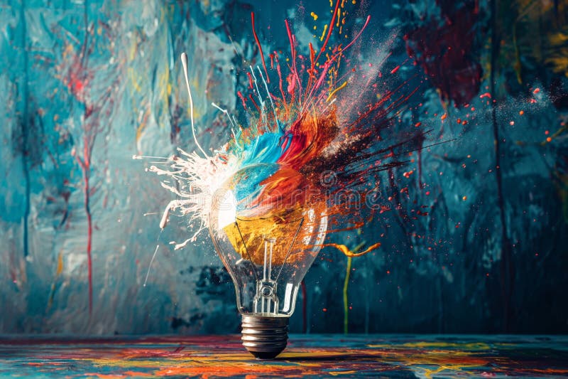 Exploding Creativity Lightbulb Concept Stock Image - Image of industry ...