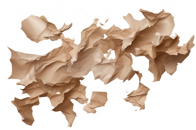 Exploding Crumpled Brown Paper Texture Stock Illustration ...
