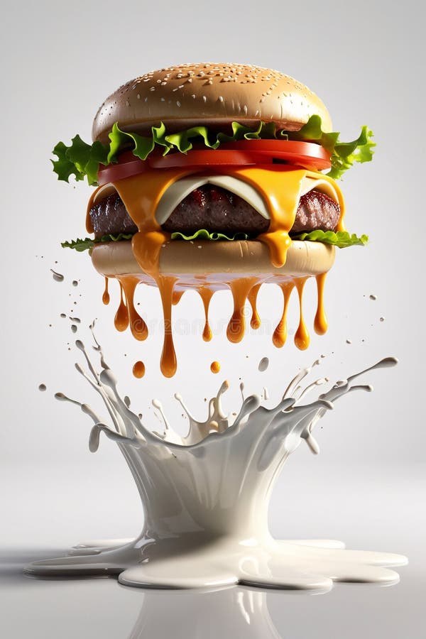 Hyper-Realistic Gourmet Cheeseburger Stock Photo - Image of gourmet ...