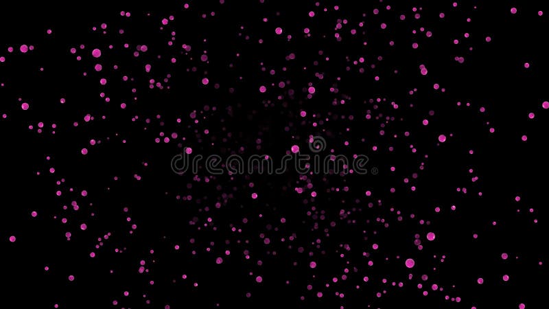 Exploding 3d Pink Balls Fly in Space Black Background with Alpha ...