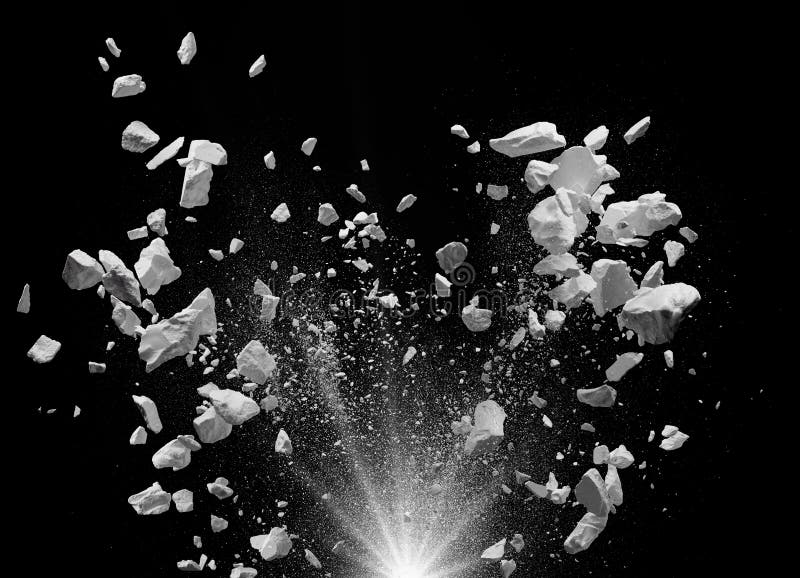 Exploding debris stock image. Image of explosion, broken - 98766449
