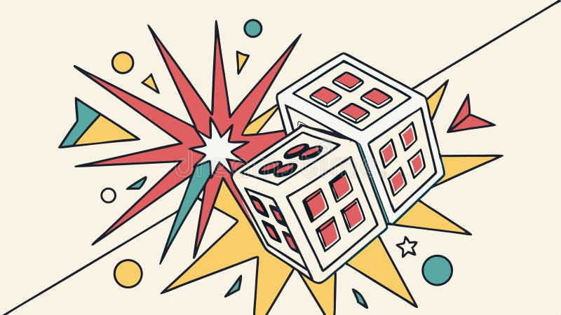 Exploding Dice with Starburst Effect, Vector Design Generative AI Stock ...