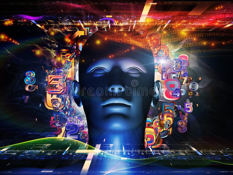 Exploding Digital Science stock illustration. Illustration of gold ...