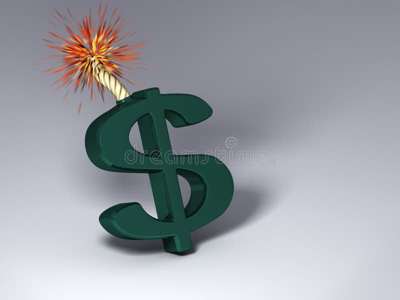 Exploding Dollar stock illustration. Illustration of states - 11102603