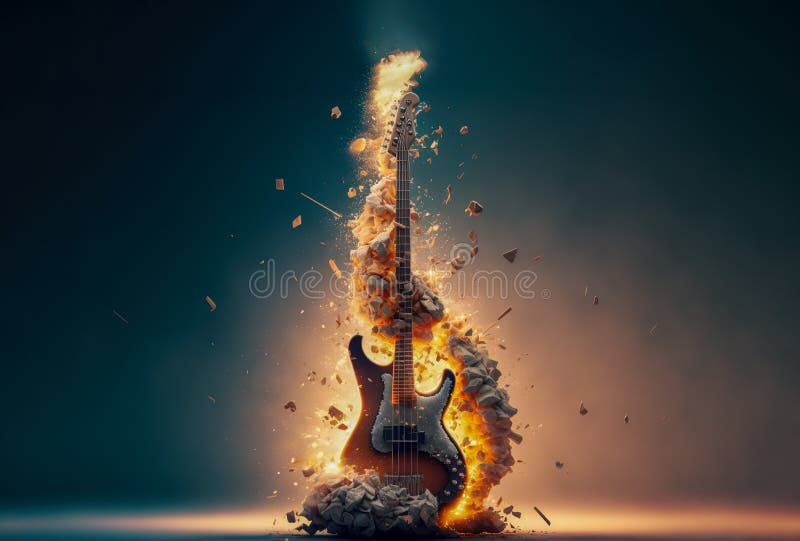 Guitar Bursting Stock Illustrations – 66 Guitar Bursting Stock ...