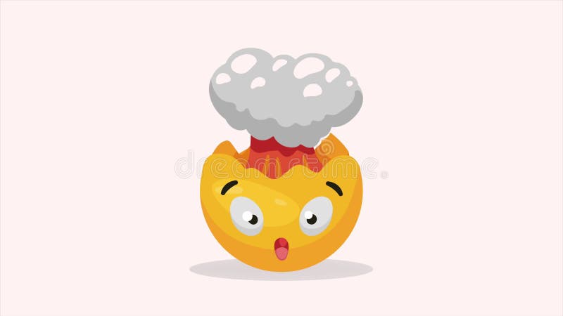 Exploding Emoji Character Social Animation Stock Footage - Video of ...