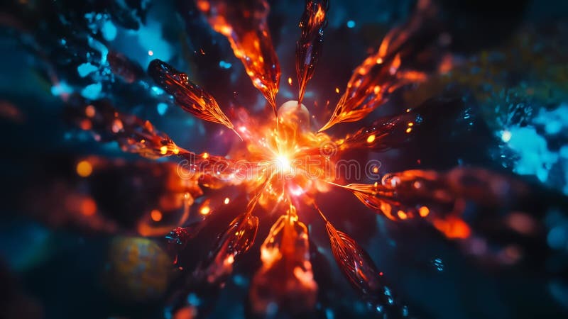 Exploding Energy Burst, a Vibrant Abstract Visualization of Dynamic ...