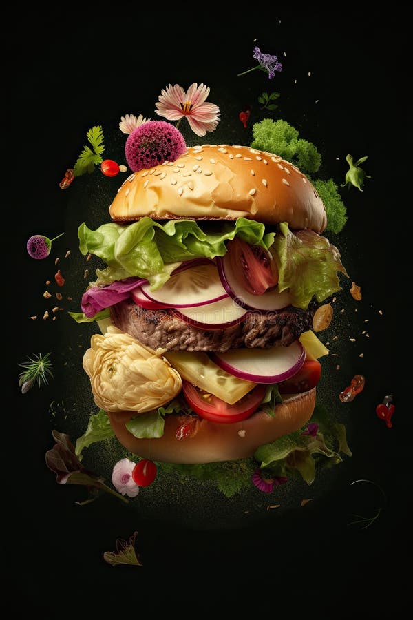 Exploding Burger Stock Illustrations – 88 Exploding Burger Stock ...
