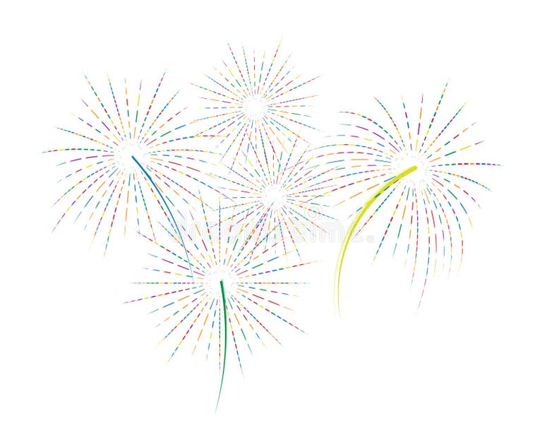 Exploding Festival Colorful Firework. Flashes of Celebratory Salutes ...