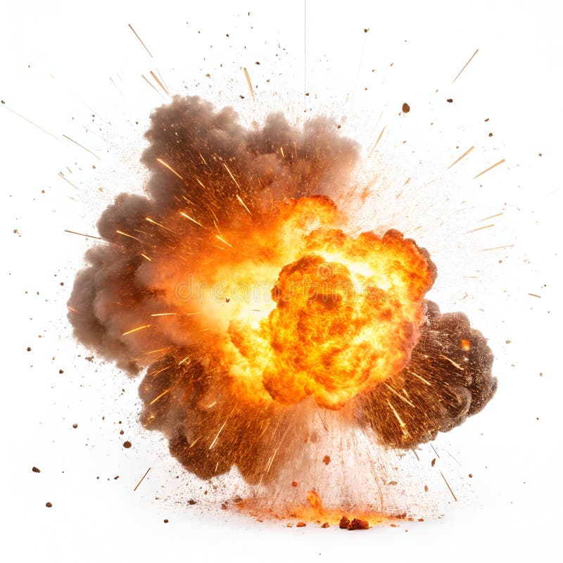 Exploding Fireball stock illustration. Illustration of white - 356322665