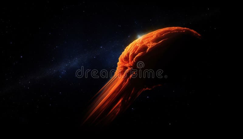 Exploding Fireball Orbits Galaxy, Asteroid Speeds through Star Field ...