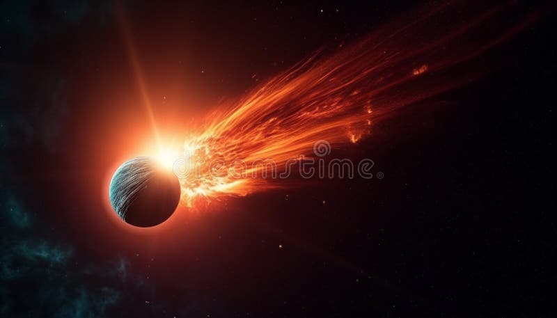 Exploding Fireball Orbits Planet in Glowing Natural Phenomenon ...